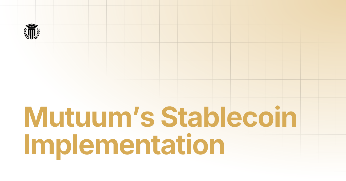 Mutuum’s Stablecoin Implementation | Mutuum